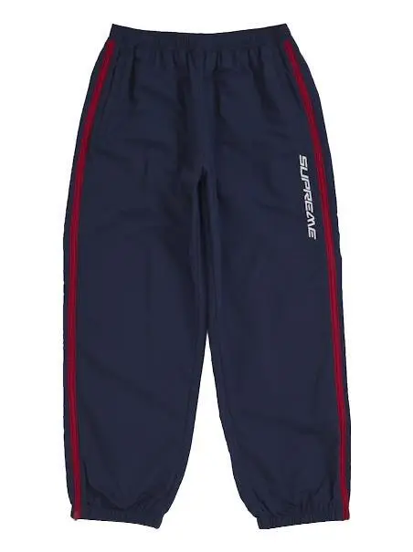 Supreme Contrast Zip Warm Up Pant - Navy Blue