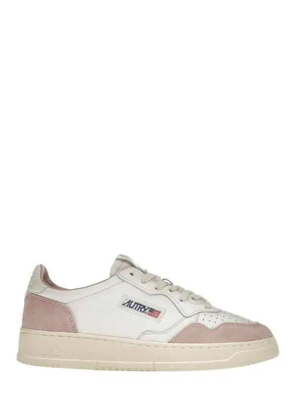 AUTRY Medalist Leather Low Sneakers - White/powder