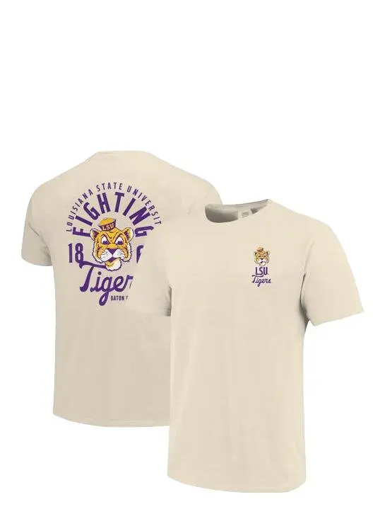 IMAGE ONE Lsu Tigers Comfort Colors Mascot Overlay T-shirt - Cream