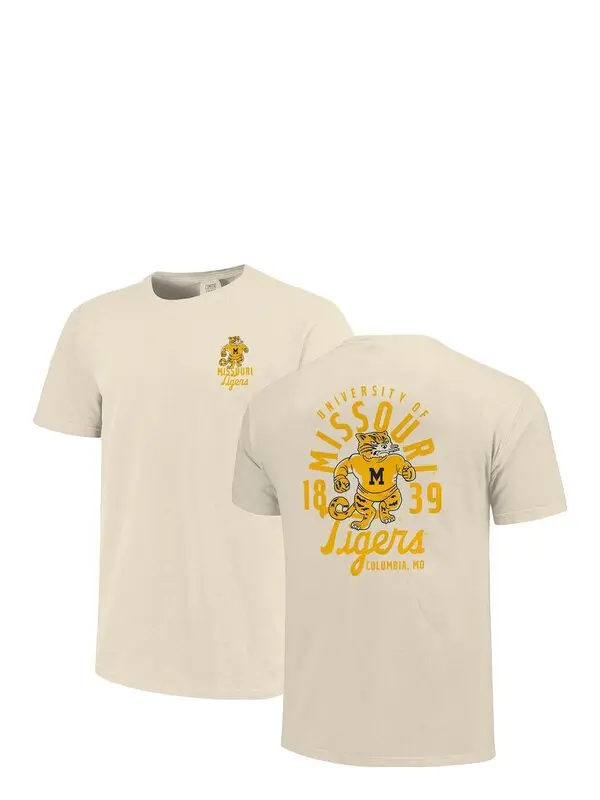 IMAGE ONE Missouri Tigers Comfort Colors Mascot Overlay T-shirt - Cream