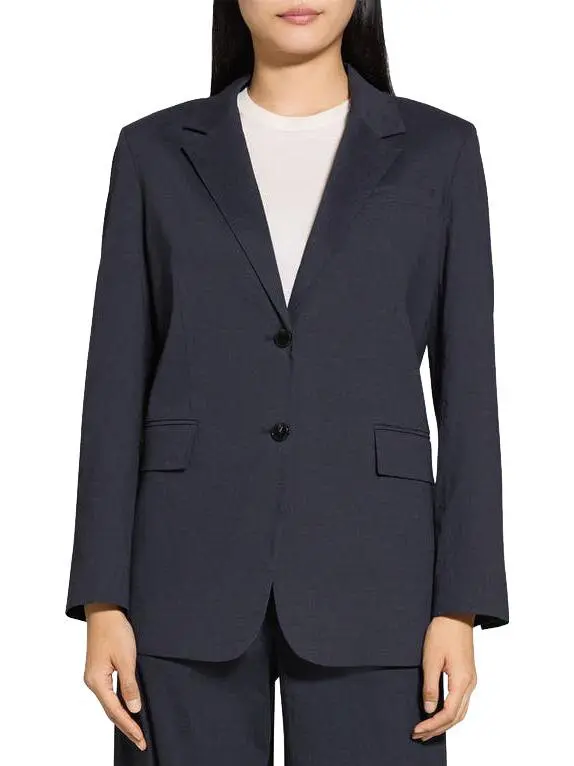 Theory Linen-blend Blazer - Concord