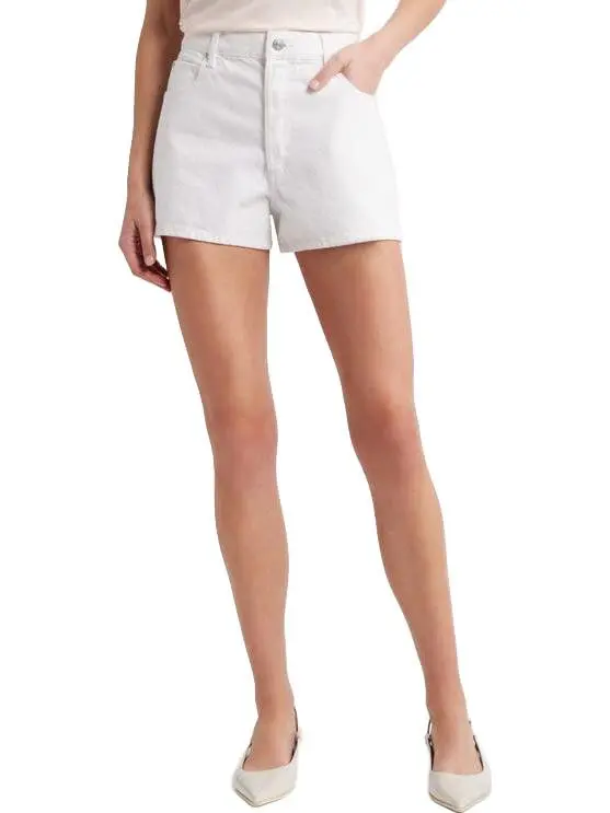 FRAME Hang High-waist Denim Shorts - White