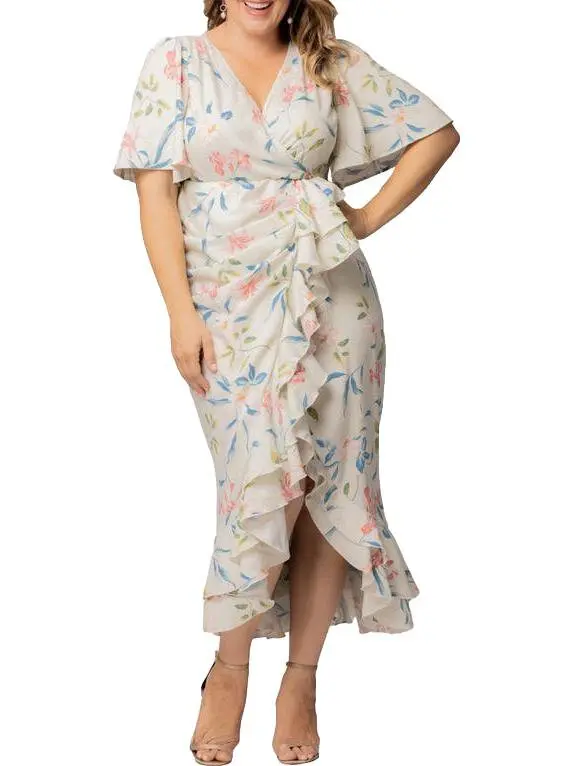 KIYONNA Alexandra Floral Print Maxi Dress - Lush Lily Print