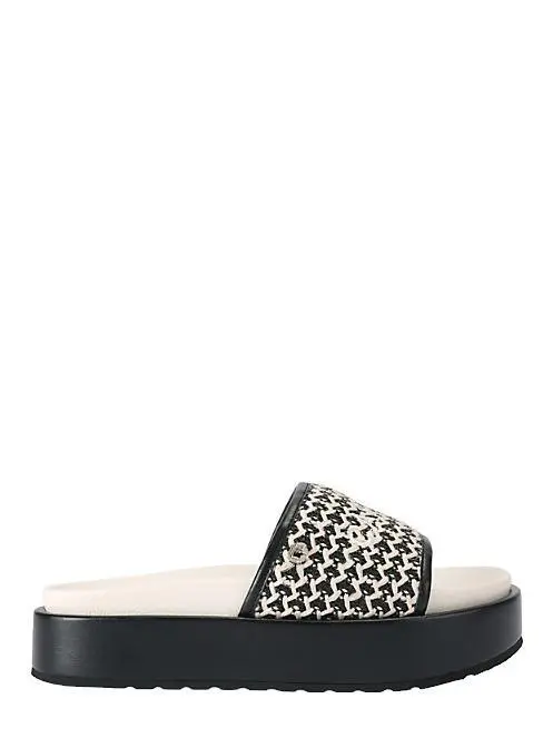 Carvela Sorrento Flatform Faux-leather Slider Sandals - Black/comb