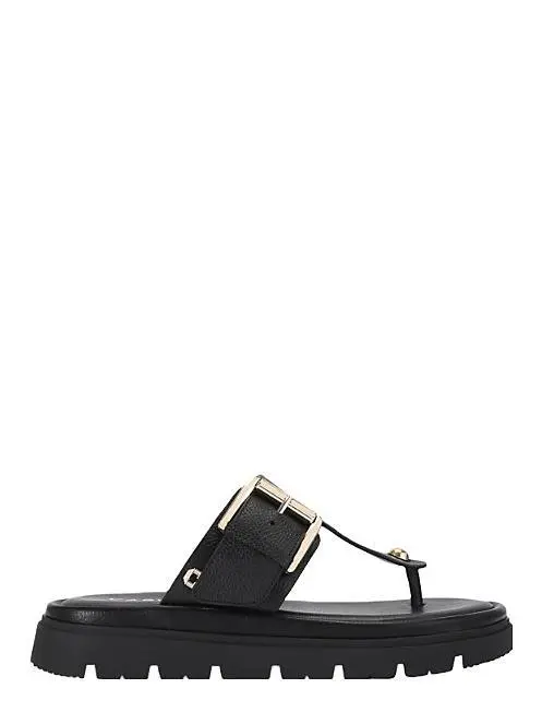 Carvela Pavilion Buckled Leather Sandals - Black
