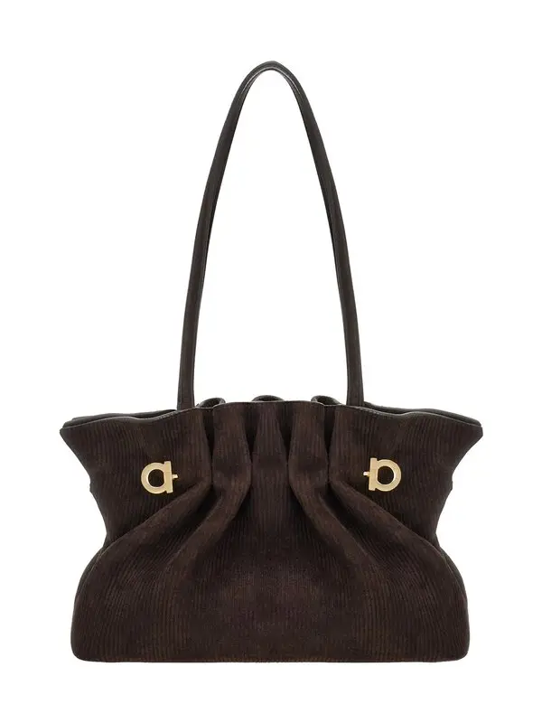 FERRAGAMO Soft Shoulder Bag - Brown