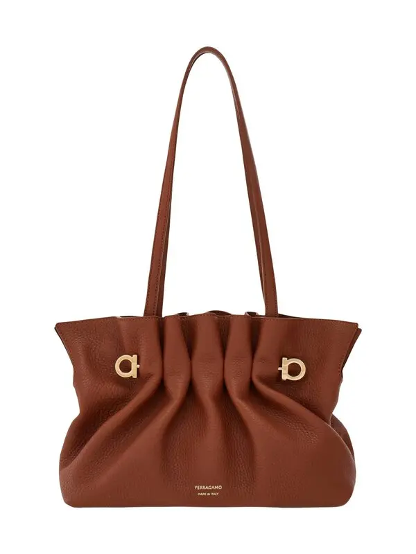 FERRAGAMO Soft Shoulder Bag - Brown