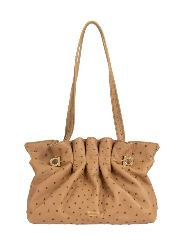 FERRAGAMO Soft Shoulder Bag - Brown