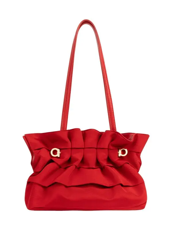 FERRAGAMO Soft Shoulder Bag - Red