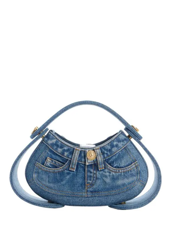 Balmain Jolie Madame Denim Top Handle Bag - 6ff Denim