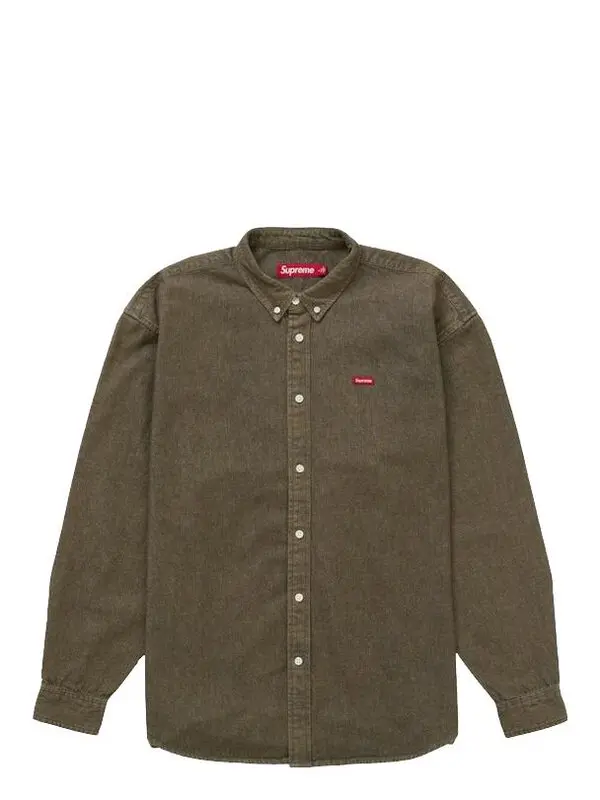 Supreme Small Box Denim Shirt - Olive