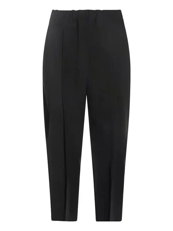 Issey Miyake Pleated Tapered Trousers - Black
