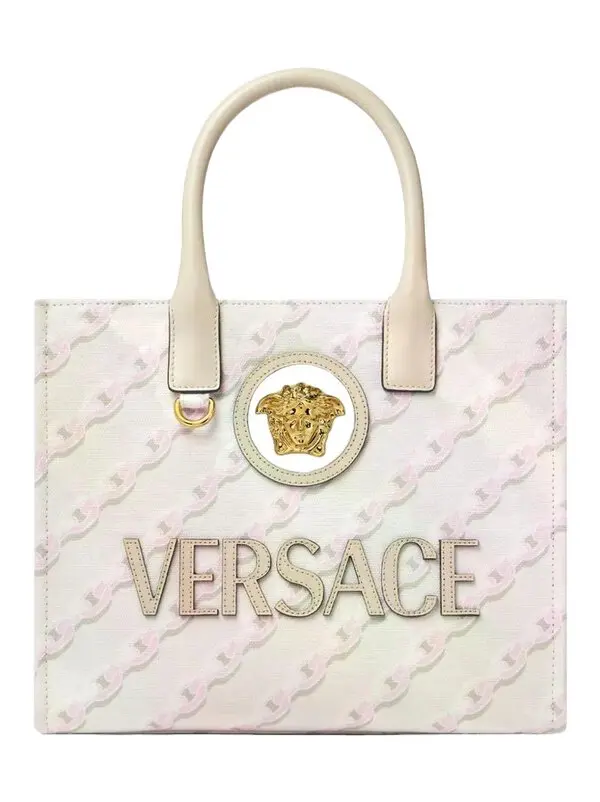 Versace La Medusa Small Tote Bag - White