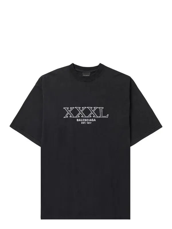 Balenciaga Large Fit T-shirt /white - Black