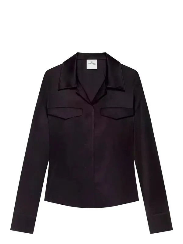COURREGES Satin Shirt - Black