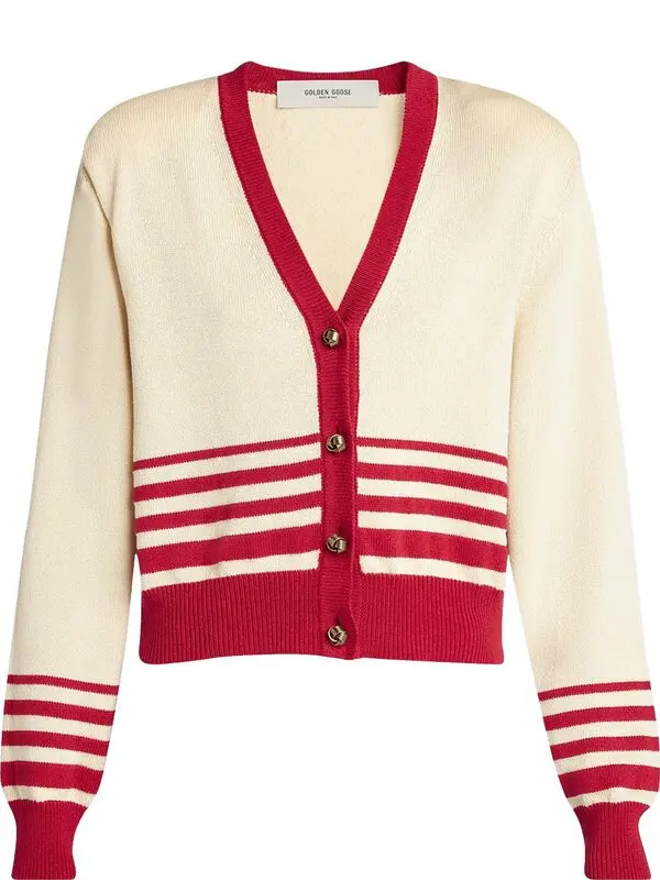 Golden Goose Journey Cropped Cardigan - Shortbreadhaute Red