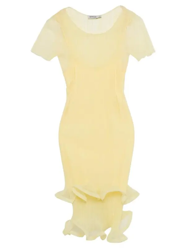 Simkhai Jett Short-sleeve Ribbed Dress - Buttercream
