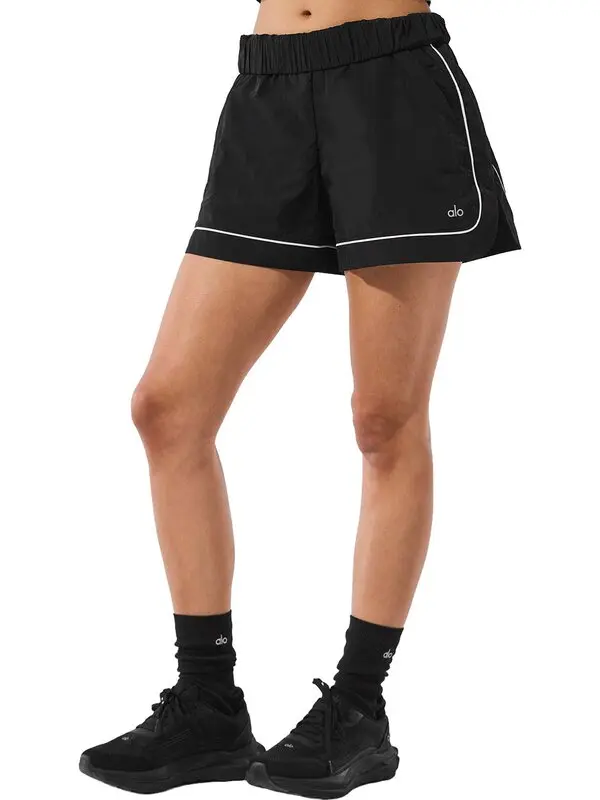 Alo Yoga Motivate Track Short - Black/white