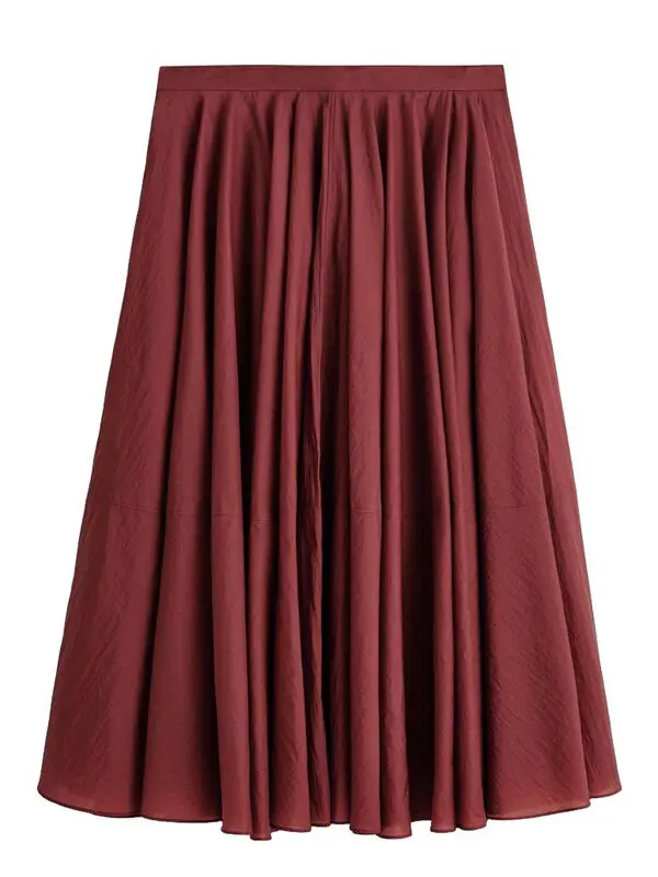 Cos Circle-cut Midi Skirt - Red