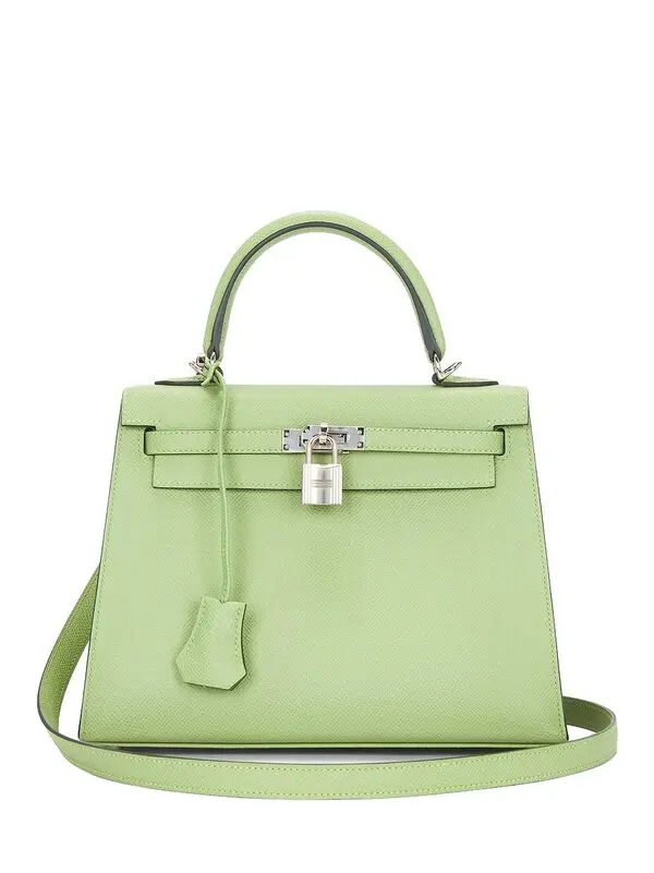 Hermès Epsom Kelly Sellier 25 Handbag - Vert Criquet