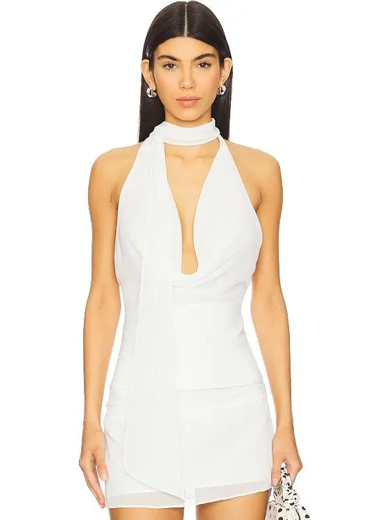 Majorelle Kelly Halter Top - White