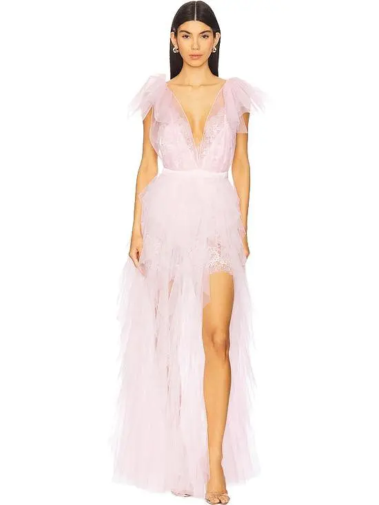 For Love & Lemons Maxine Gown - Pink