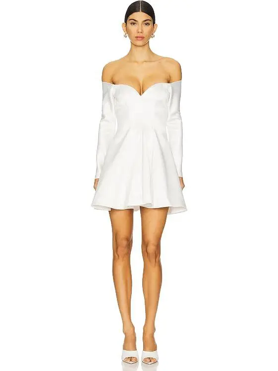 Nbd Alina Off-shoulder Mini Dress - Ivory