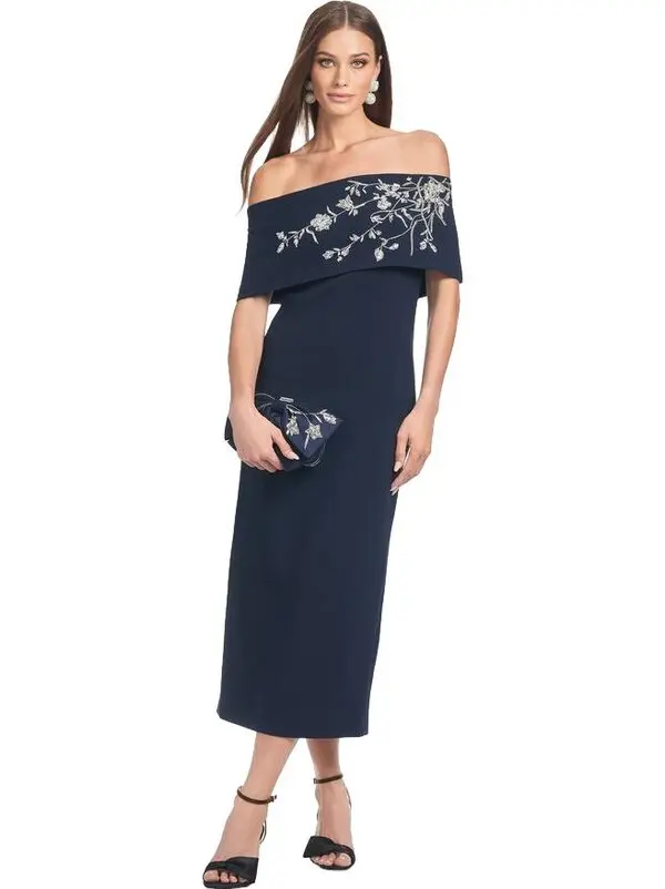 Sachin & Babi Naira Off-the-shoulder Dress - Blue / Navy