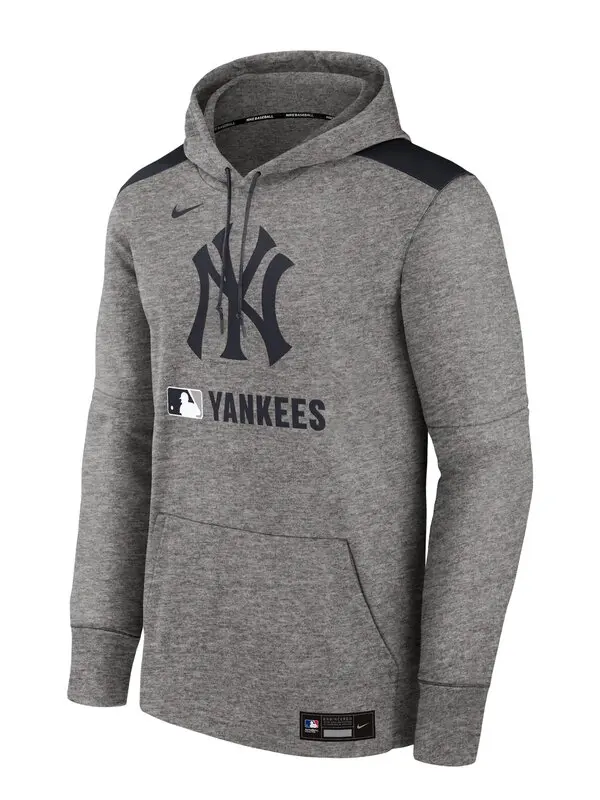 Nike New York Yankees Authentic Collection Therma Mlb Pullover Hoodie - Grey