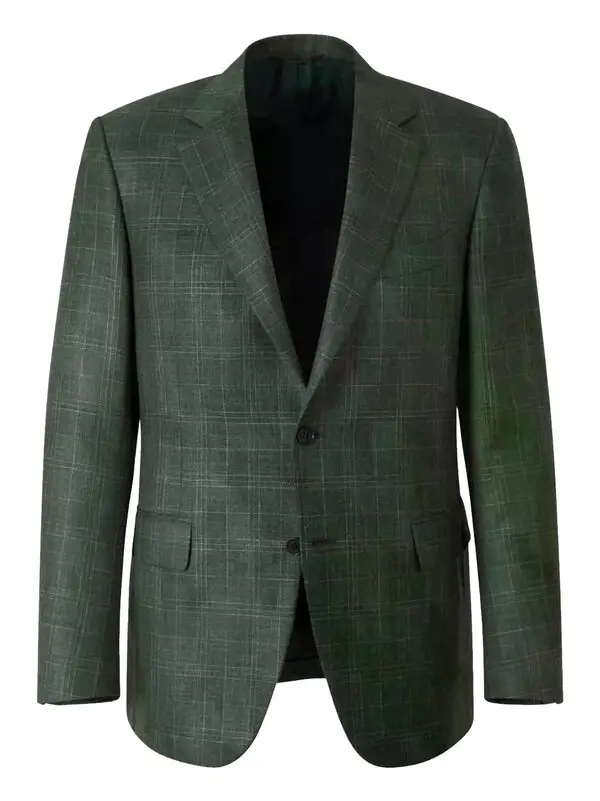 Canali Checked Blazer - Green