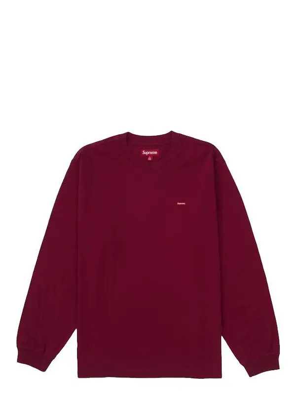 Supreme Small Box Long Sleeve Tee Shirt - Cardinal
