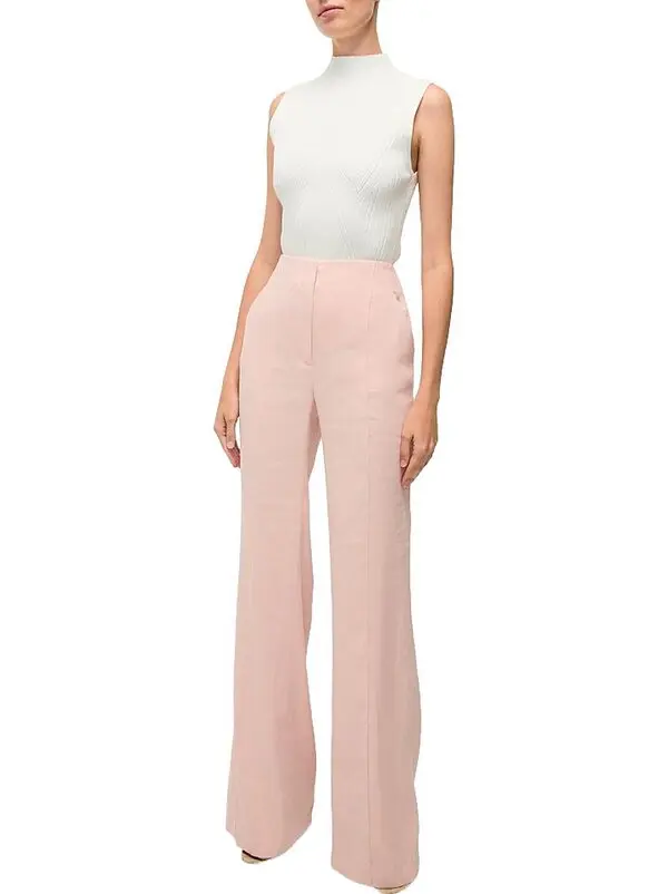 Veronica Beard Komi Wide Leg Trousers - Pink Shell
