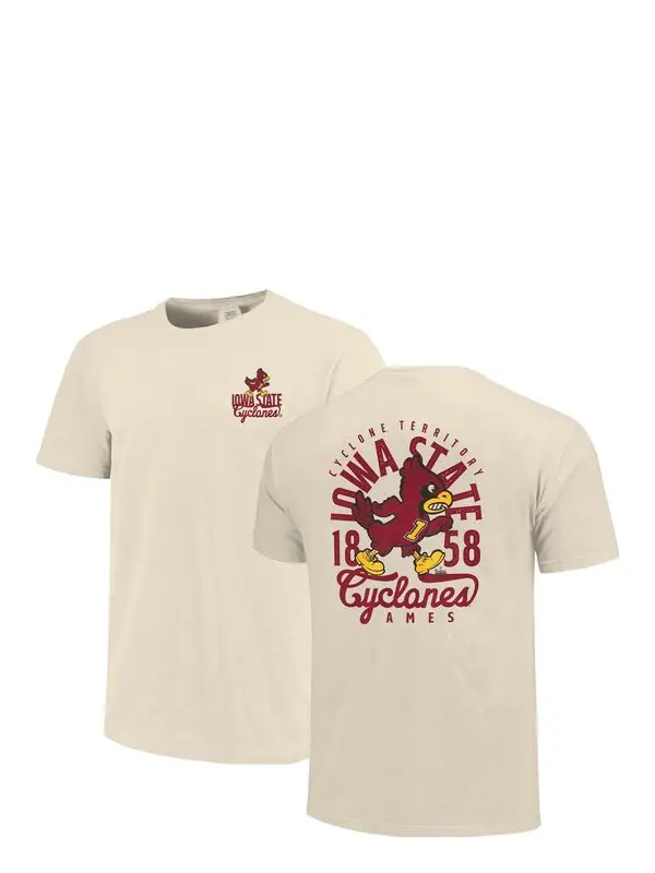 IMAGE ONE Iowa State Cyclones Comfort Colors Mascot Overlay T-shirt - Cream