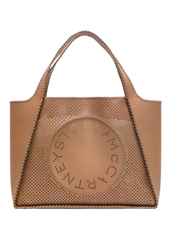 Stella McCartney Logo-perforated Tote Bag - Brown