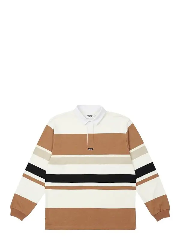 PALACE Big Stripe Rugby Shirt Top - White