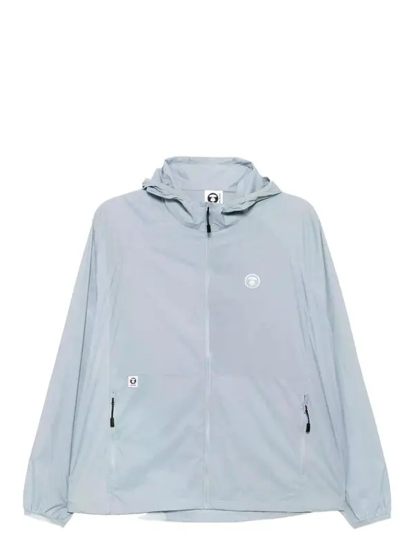 AAPE BY *A BATHING APE Moonface Logo Windbreaker Jacket - Grey