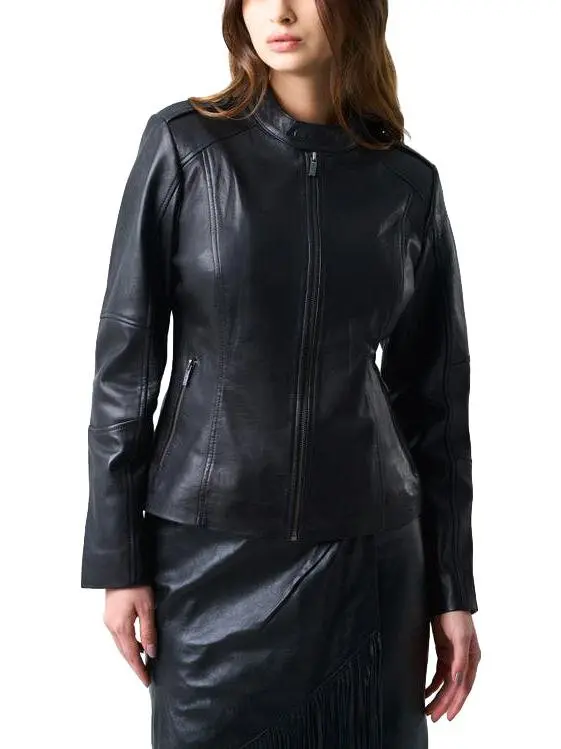 VELEZ Rider Leather Jacket - Black