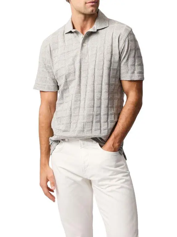 Rodd & Gunn Rosskeen Textured Cotton Polo - Smoke