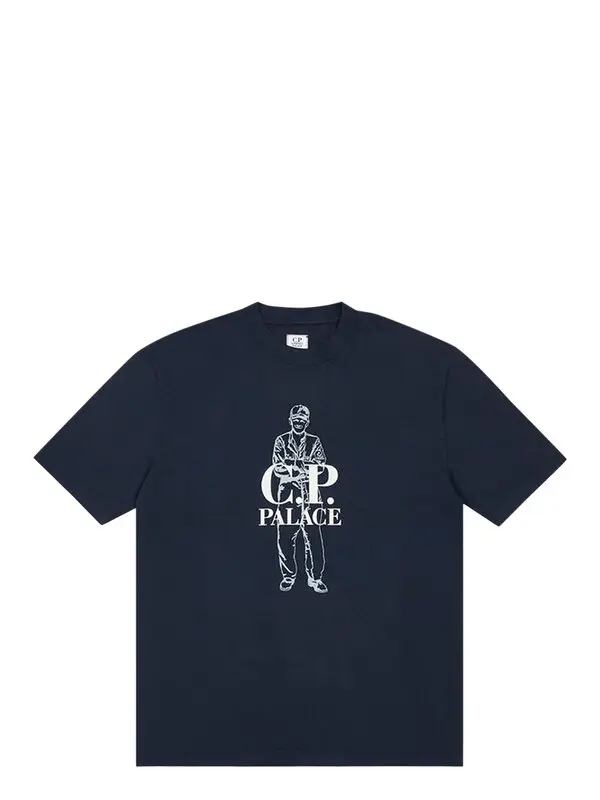 PALACE X C.p. Company Logo T-shirt 'navy - Blue