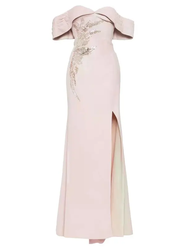 SAIID KOBEISY Embellished Maxi Dress - Pink