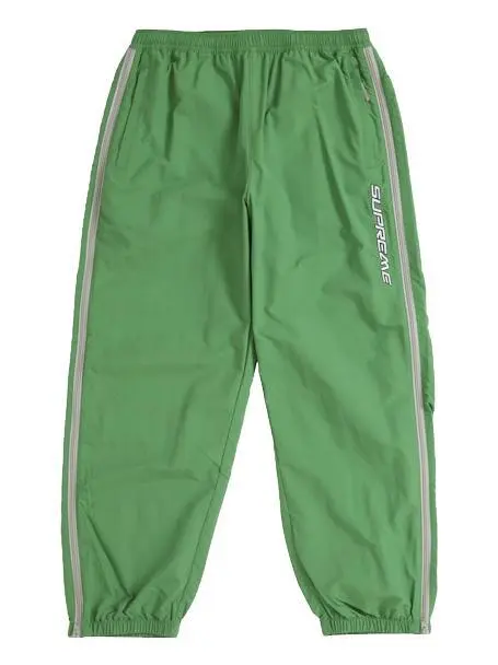 Supreme Contrast Zip Warm Up Pant - Green