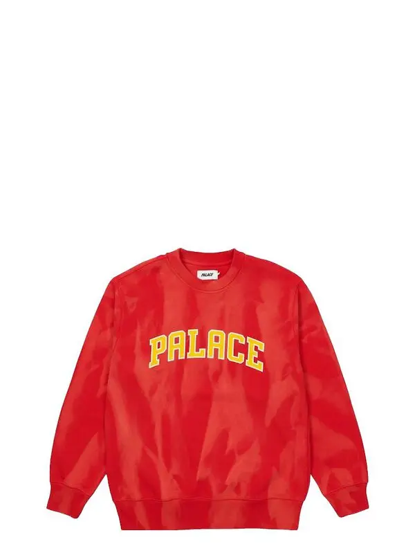 PALACE Trydye Crew - Red/white