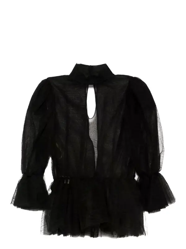 SAIID KOBEISY Ruffled Blouse - Black