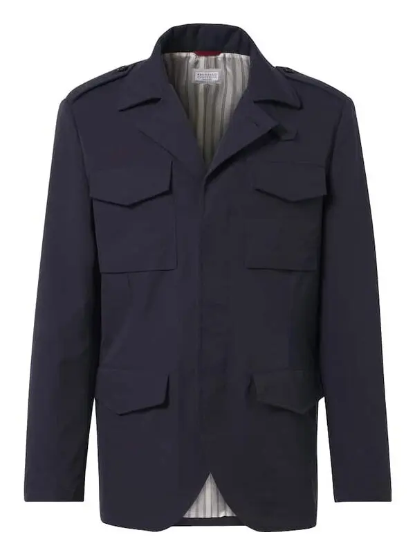 Brunello Cucinelli Cotton-blend Field Jacket - Blue