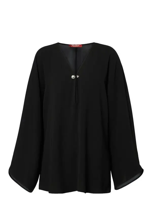 Max Mara Umile Cady Blouse - Black