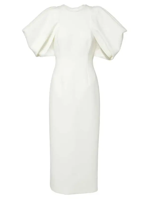 ROKSANDA Bridal Calita Crêpe Midi Dress - White
