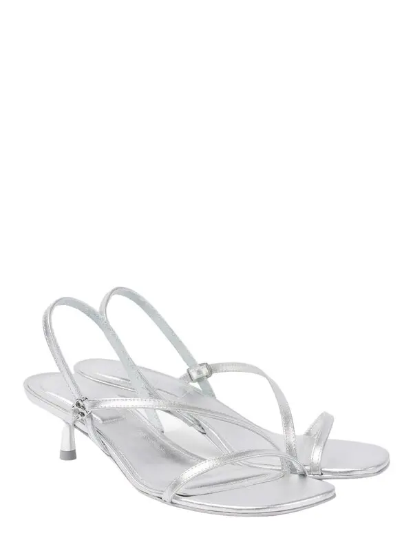 Simkhai Cedonia Leather Slingback Sandals - Silver