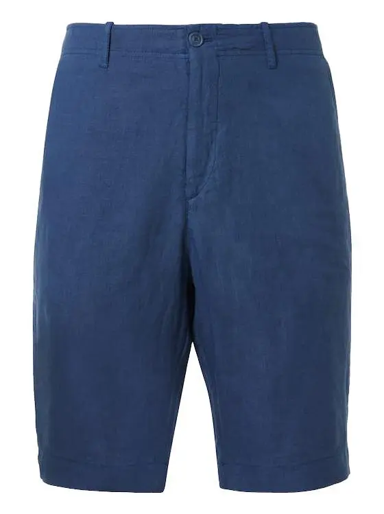 Fedeli Ajaccio Linen Bermuda Shorts - Blue