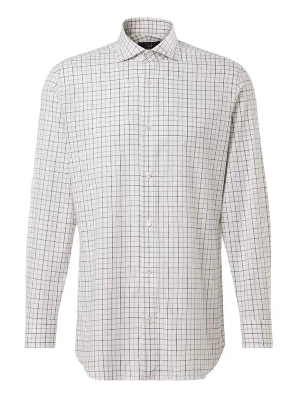 Dunhill Checked Cotton Shirt - White