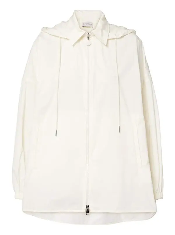Moncler Logo Hooded Jacket - White